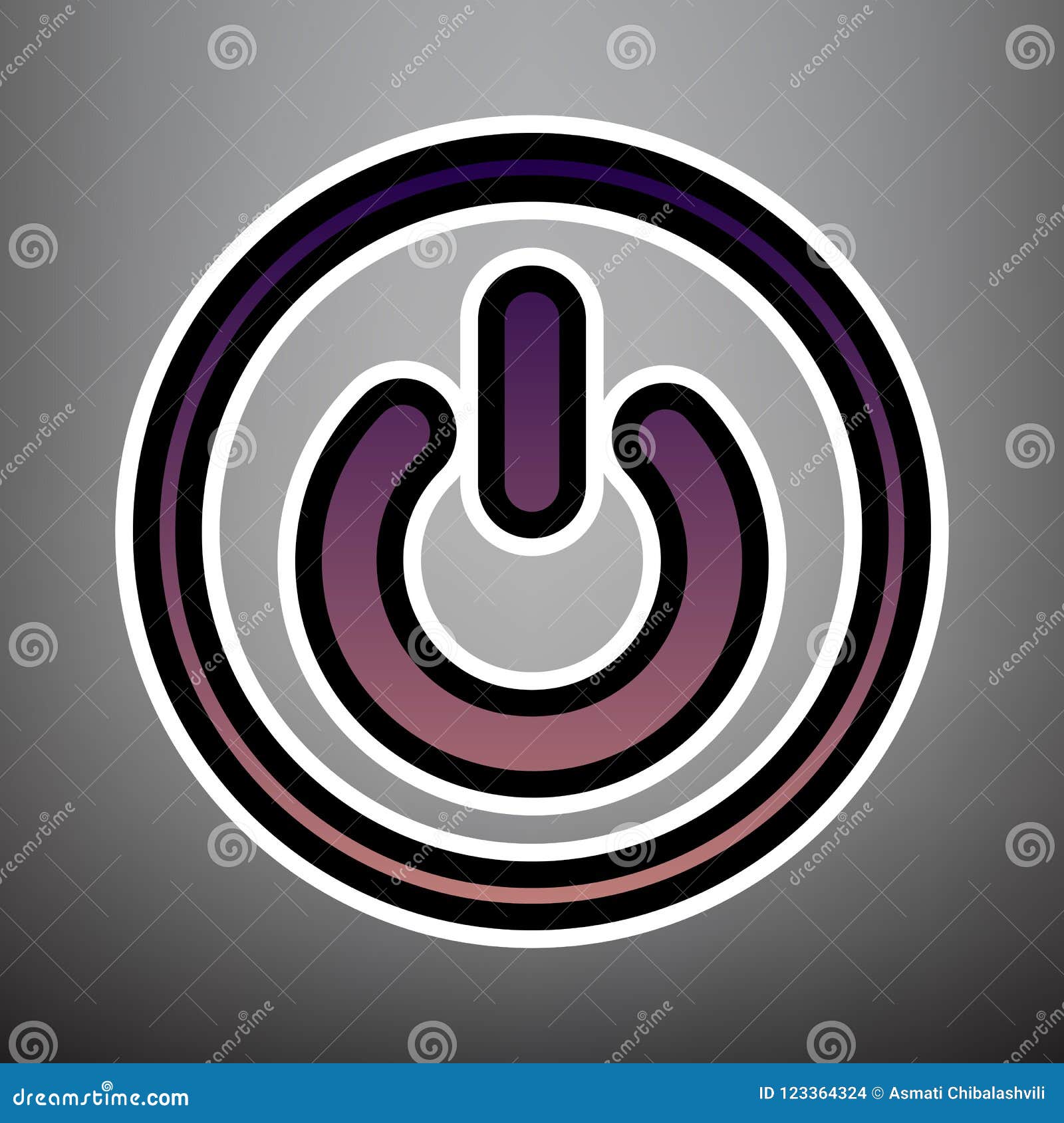 On Off switch sign. Vector stock vector. Illustration of gray - 123364324