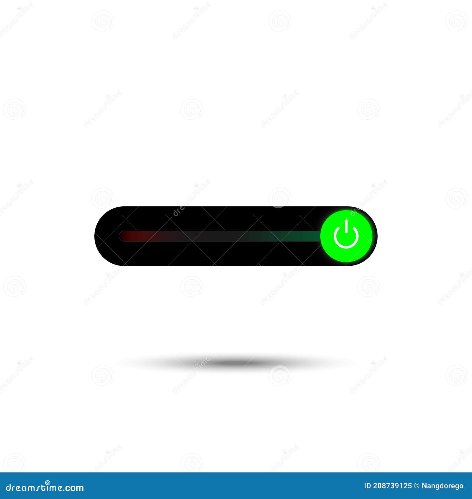 On Off Switch Slider Style Power Buttons with Blsck Button Background ...