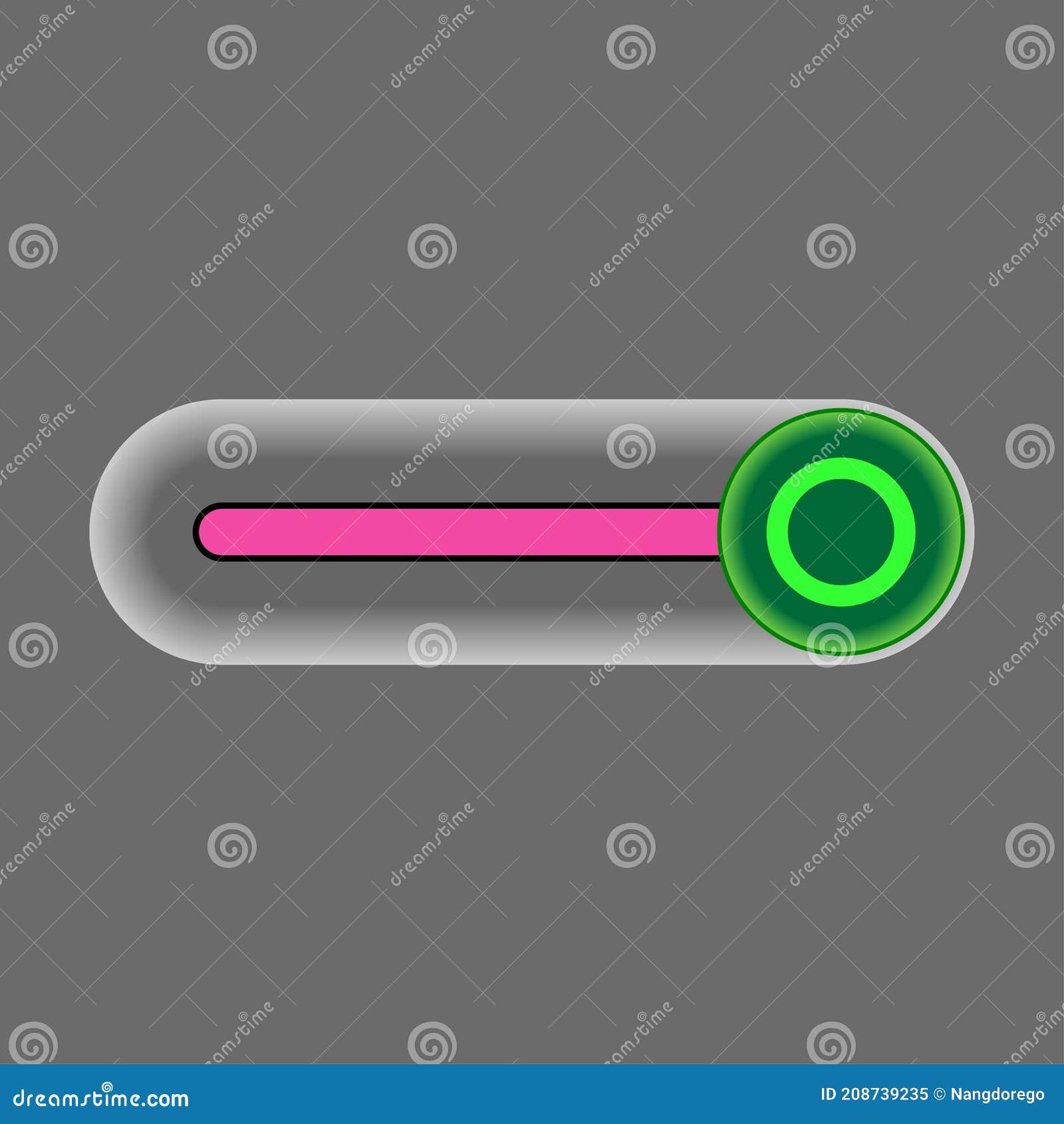 On Off Switch Toggle - Slider Style Power Buttons with Pink Black ...