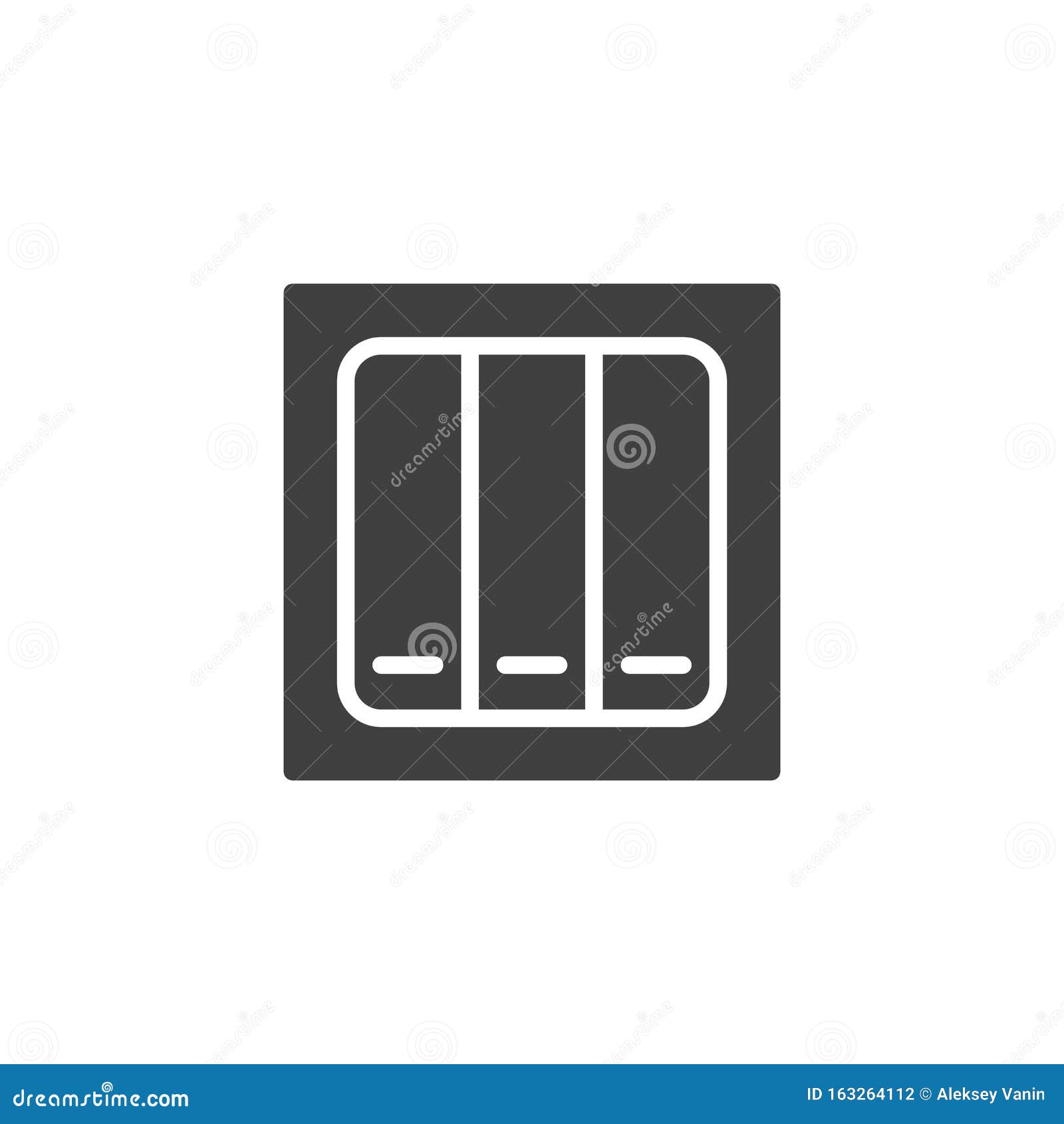 On-Off switch vector icon stock vector. Illustration of push - 163264112