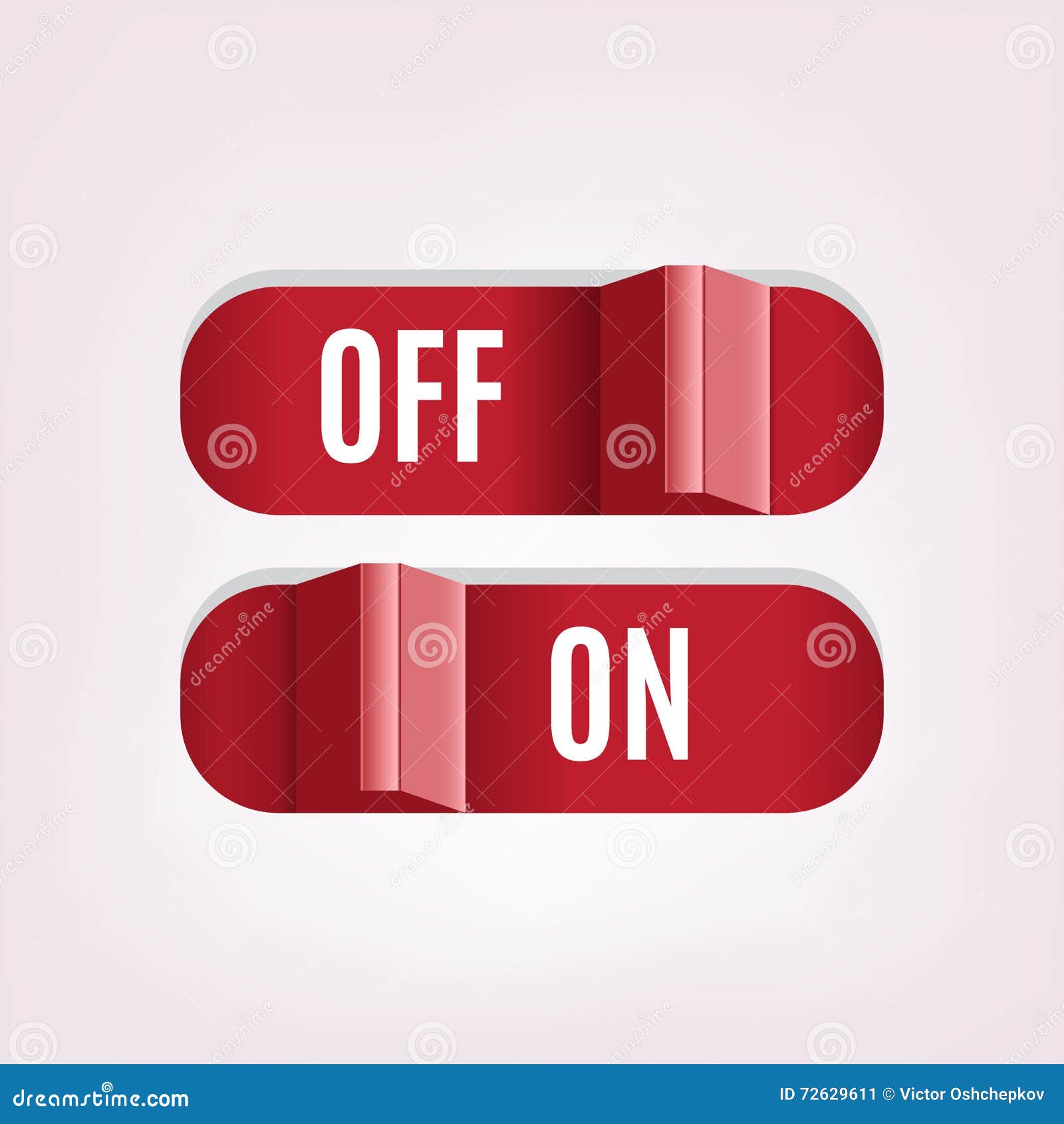 On off switch stock vector. Illustration of trigger, touch - 72629611