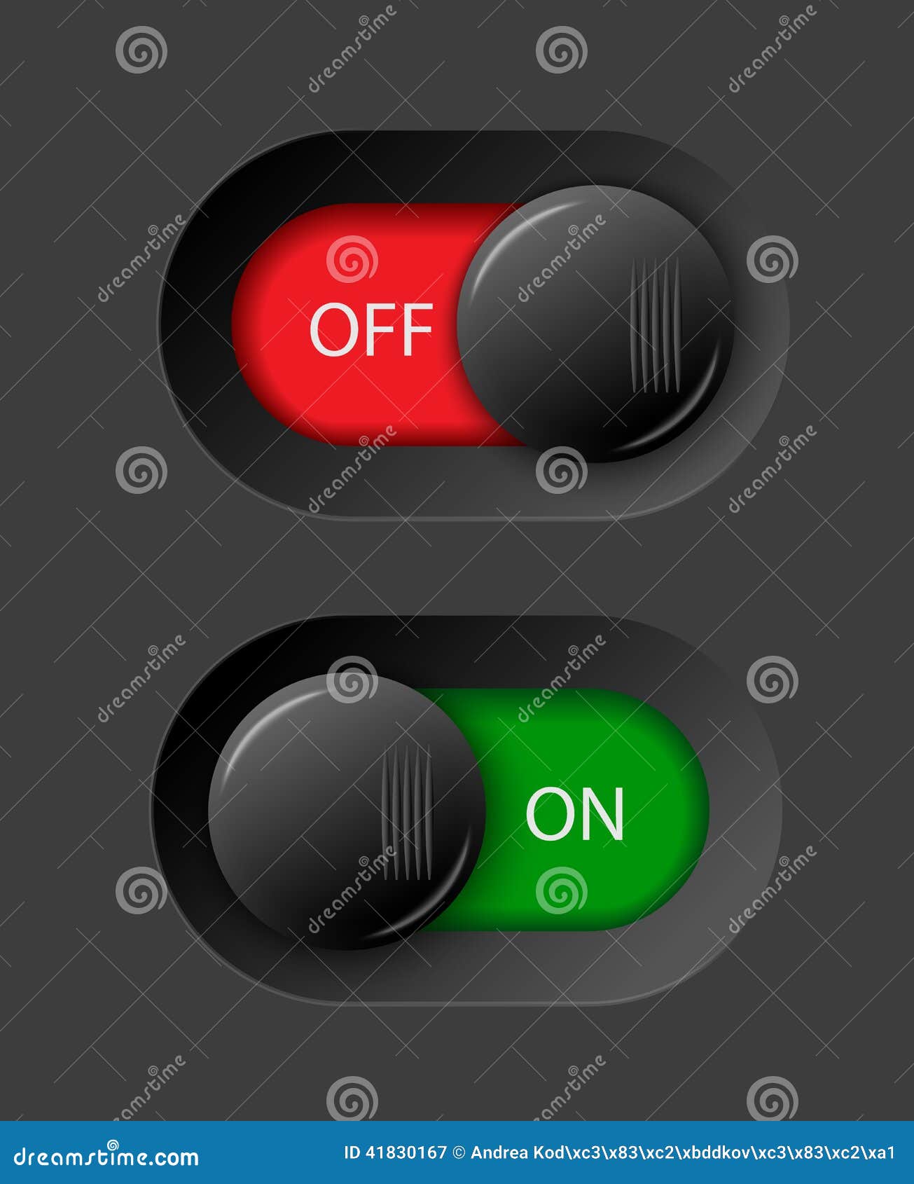 On - off switches stock vector. Illustration of electronics - 41830167