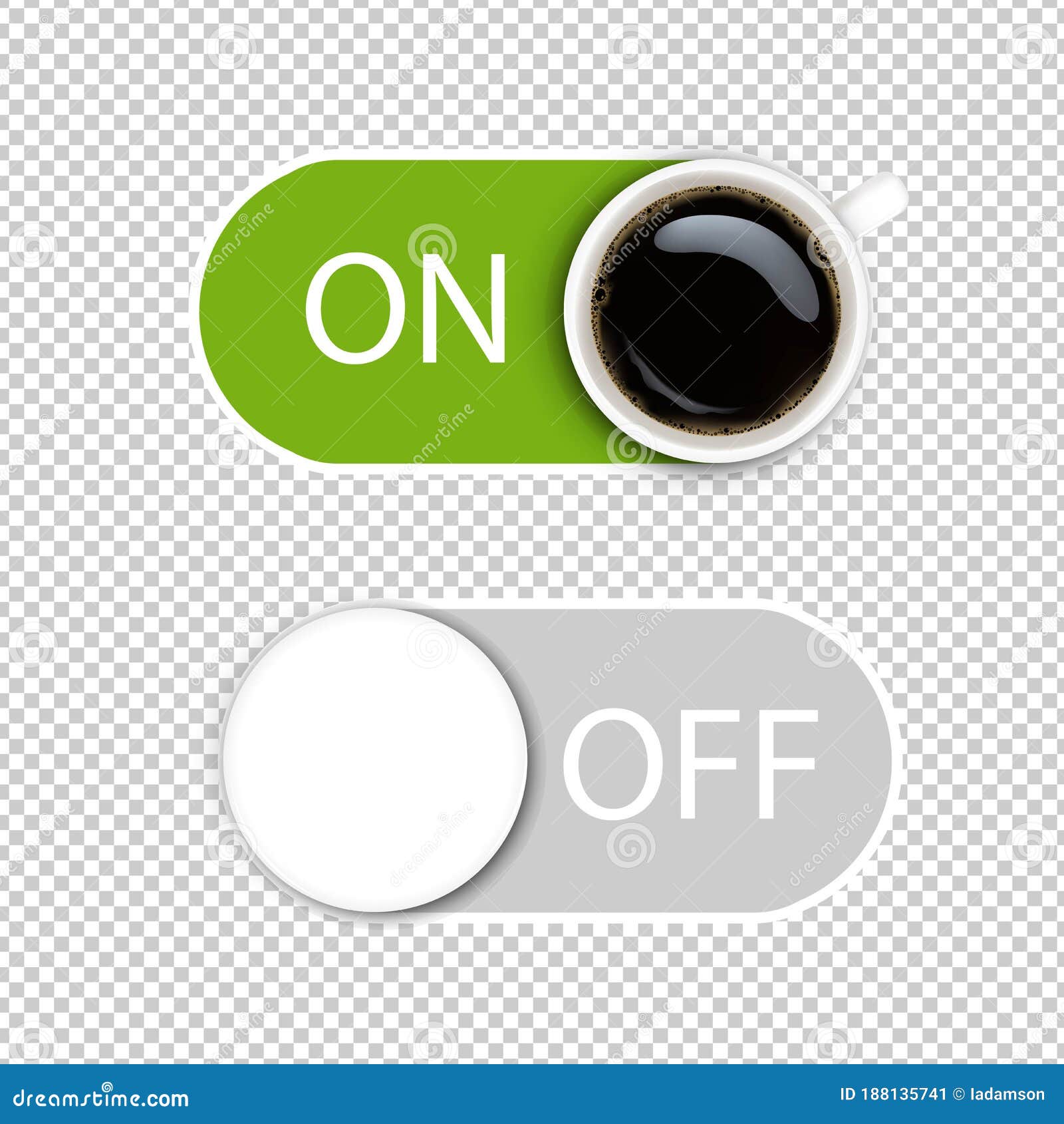 On and Off Symbol Isolated Transparent Background Stock Vector ...