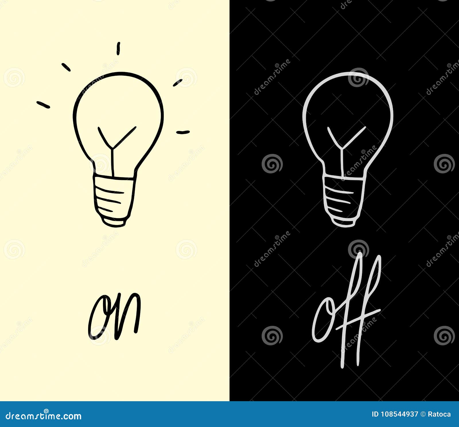 On and off symbols design stock vector. Illustration of power - 108544937