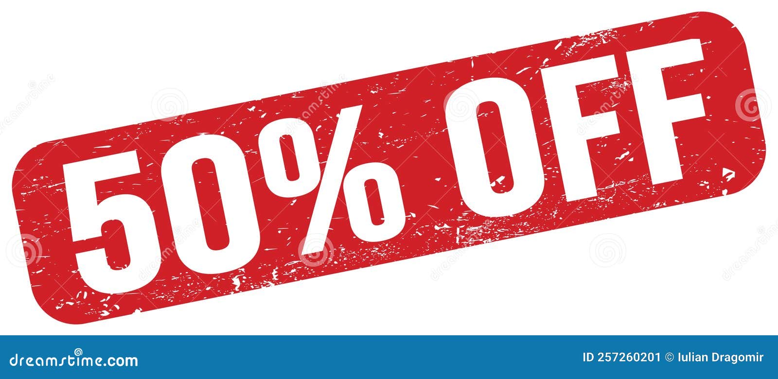 50 OFF Text on Red Grungy Stamp Sign Stock Illustration - Illustration ...