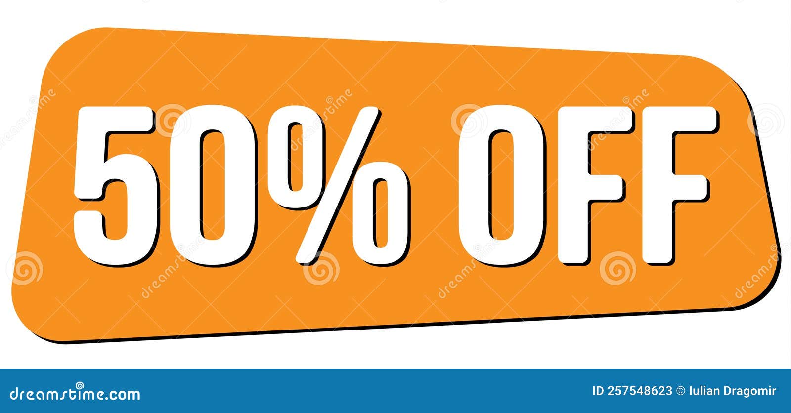 50 Off Texto En El Signo De Marca De Trapecio Naranja Stock de ...