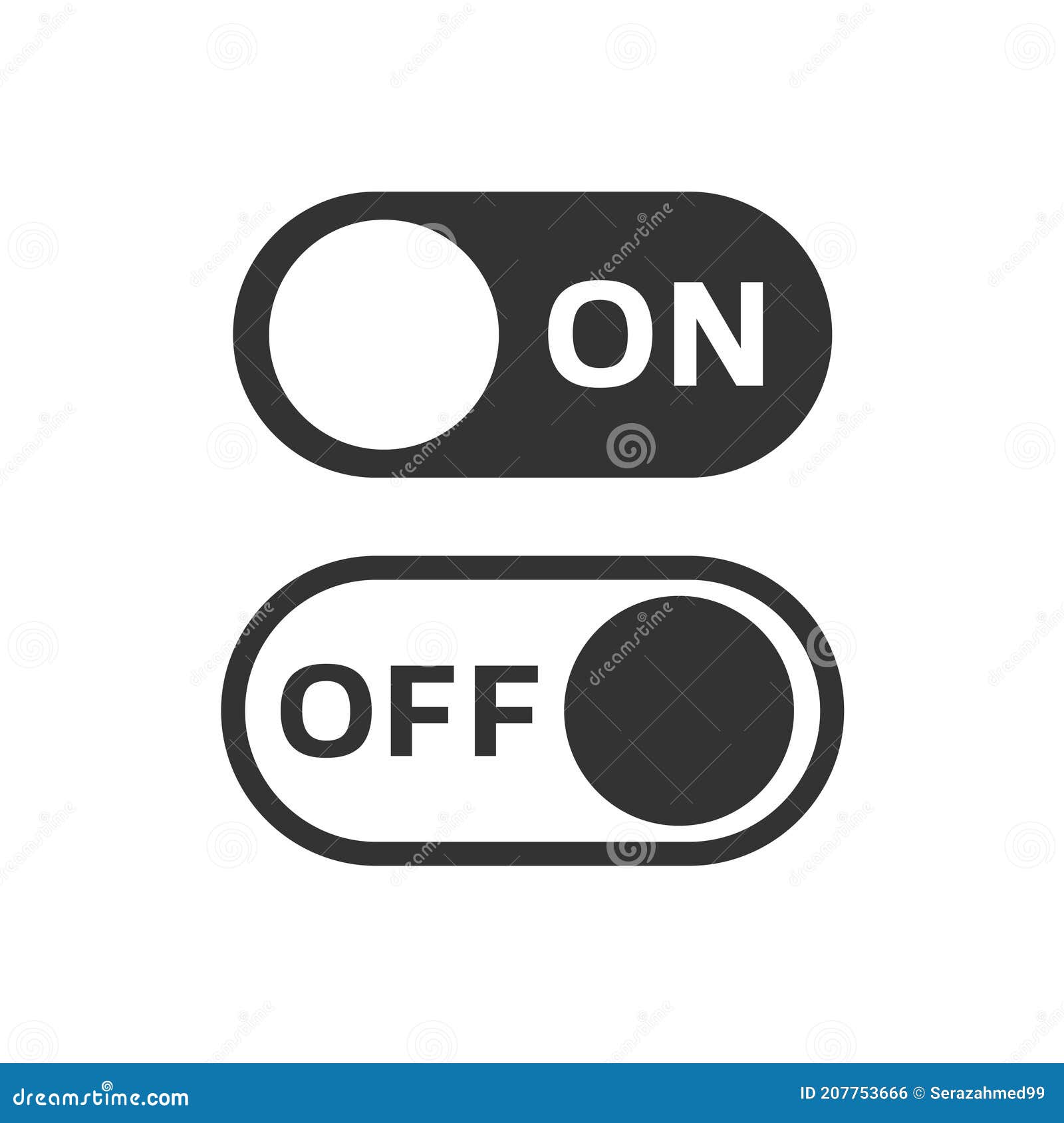 On Off Toggle Button Icon Vector Illustration Stock Illustration ... On Off Toggle Button Icon Vector Illustration Stock Illustration ...
