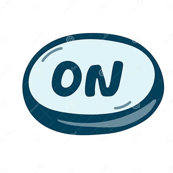 On Toggle Switch Buttons with Lettering Modern Devices User Interface ...