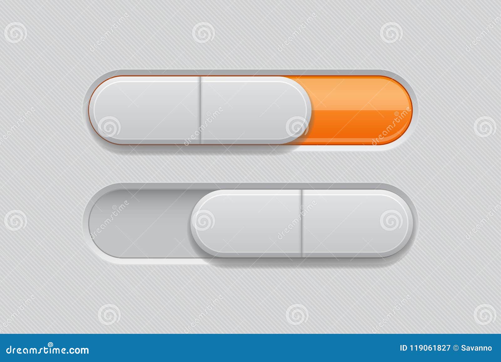 On and Off Toggle Switch Buttons. Slider 3d Icons Stock Vector ...