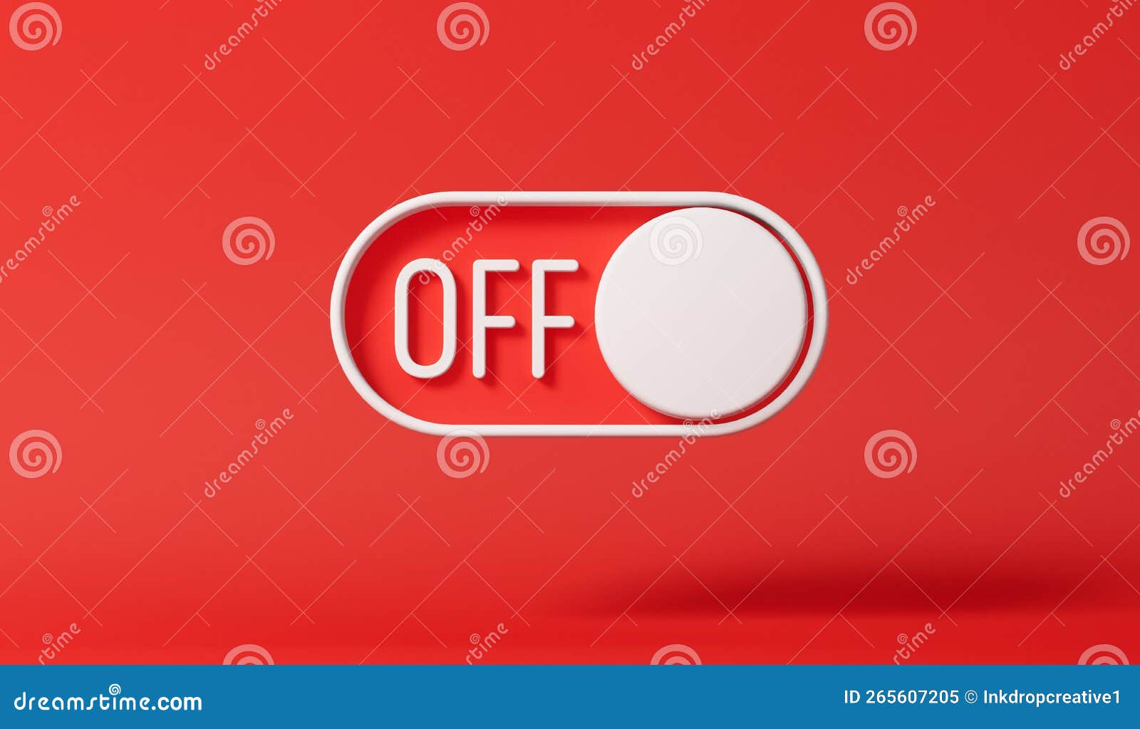 On Off Toggle Switch Turned on. Business Startup Concept. 3D Rendering ...