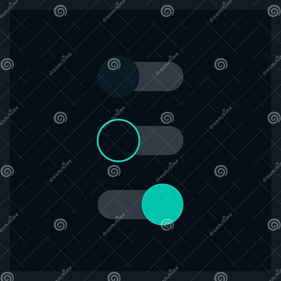 On And Off Toggle Switch Ui Element Template Stock Vector Illustration Of Business Design