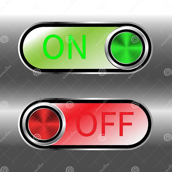 On Off Vector Icon. Switch Button Sign. on Off Switch Symbol. Toggle ...