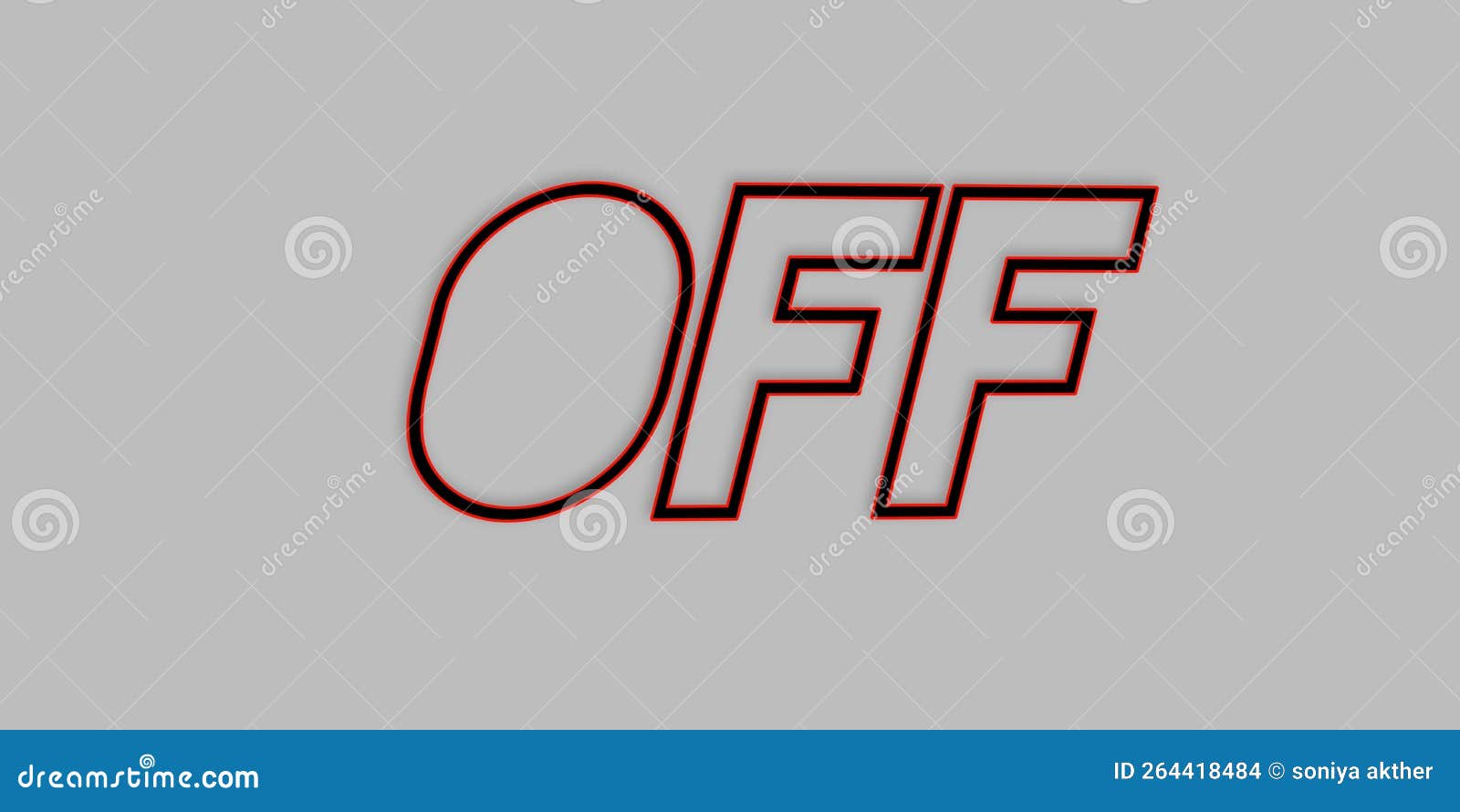 OFF Word Taxt 3 D Illustration Image Stock Illustration - Illustration ...