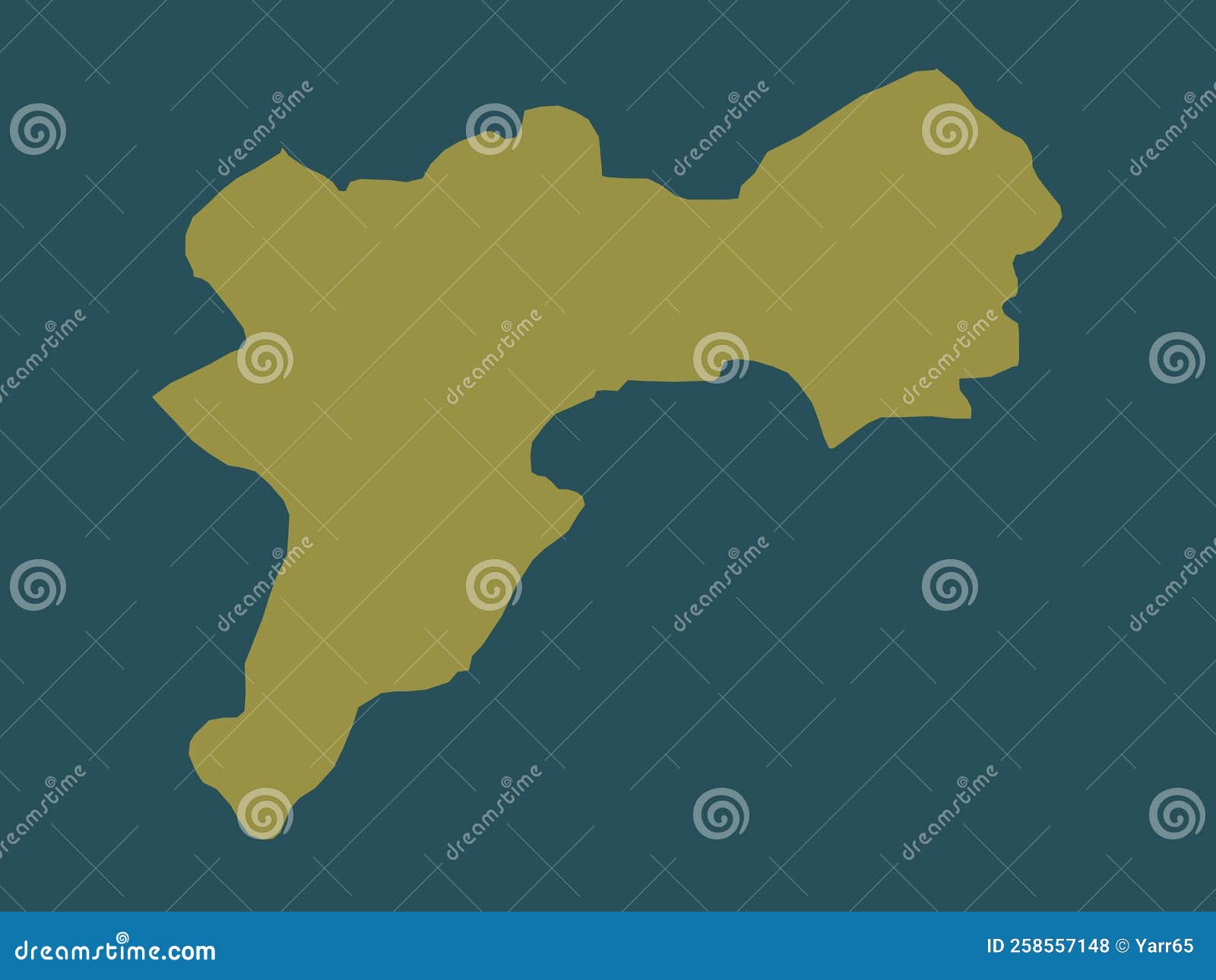 Offaly, Ireland. Solid. No Legend Stock Illustration - Illustration of ...