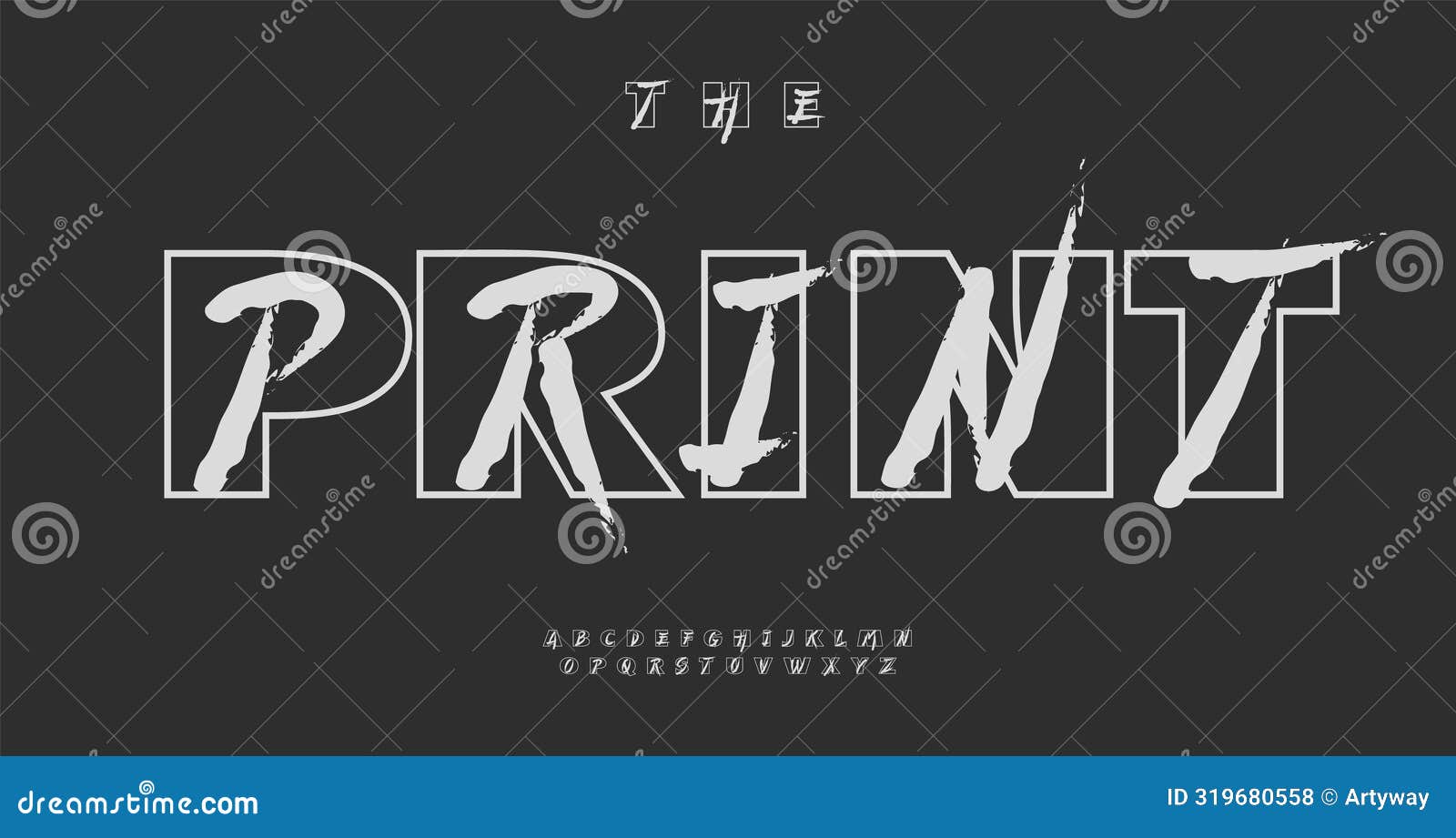 Offbeat Duplicative Alphabet, Bold Outline Contour Outside And Script ... Offbeat Duplicative Alphabet, Bold Outline Contour Outside And Script ...
