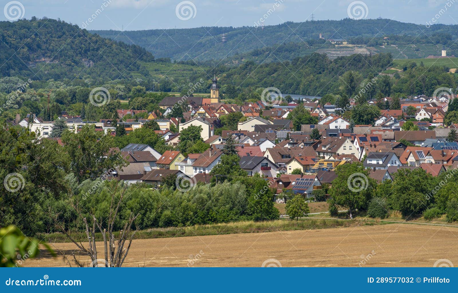 Offenau in Southern Germany Stock Photo - Image of hill, neckar: 289577032