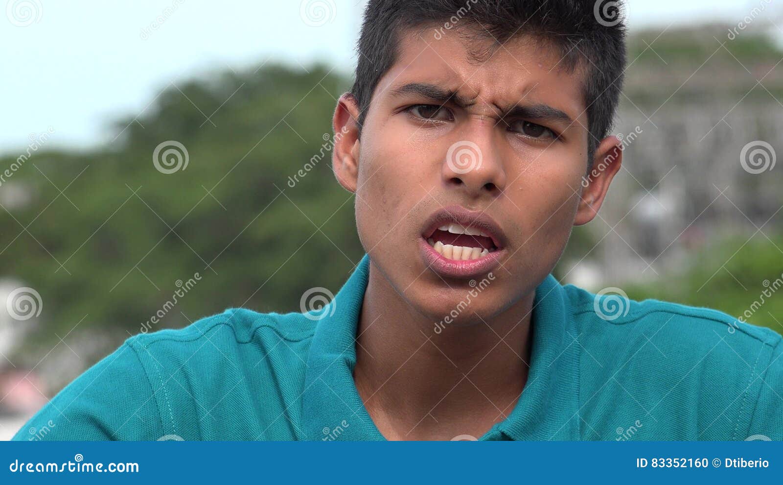 Offended or Angry Teen Boy stock photo. Image of offensive - 83352160