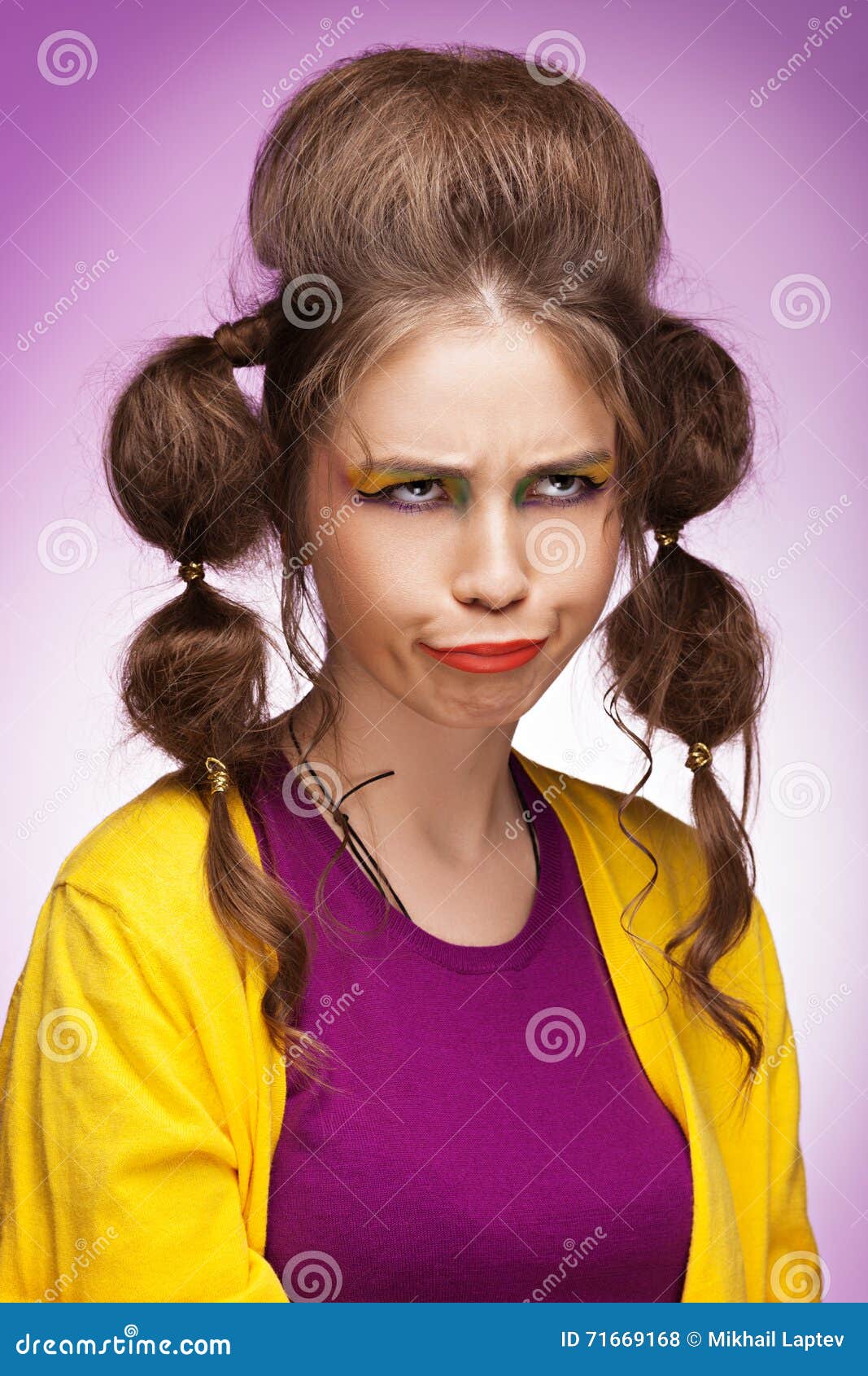 Offended expression stock photo. Image of female, colorful - 71669168