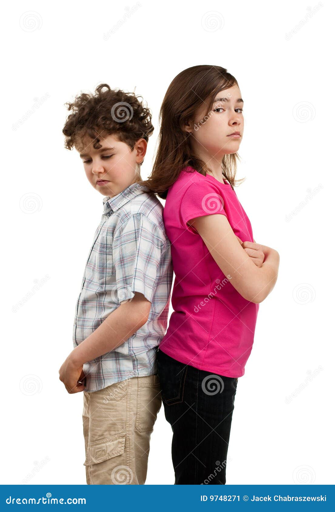 Offended kids stock image. Image of childhood, brother - 9748271