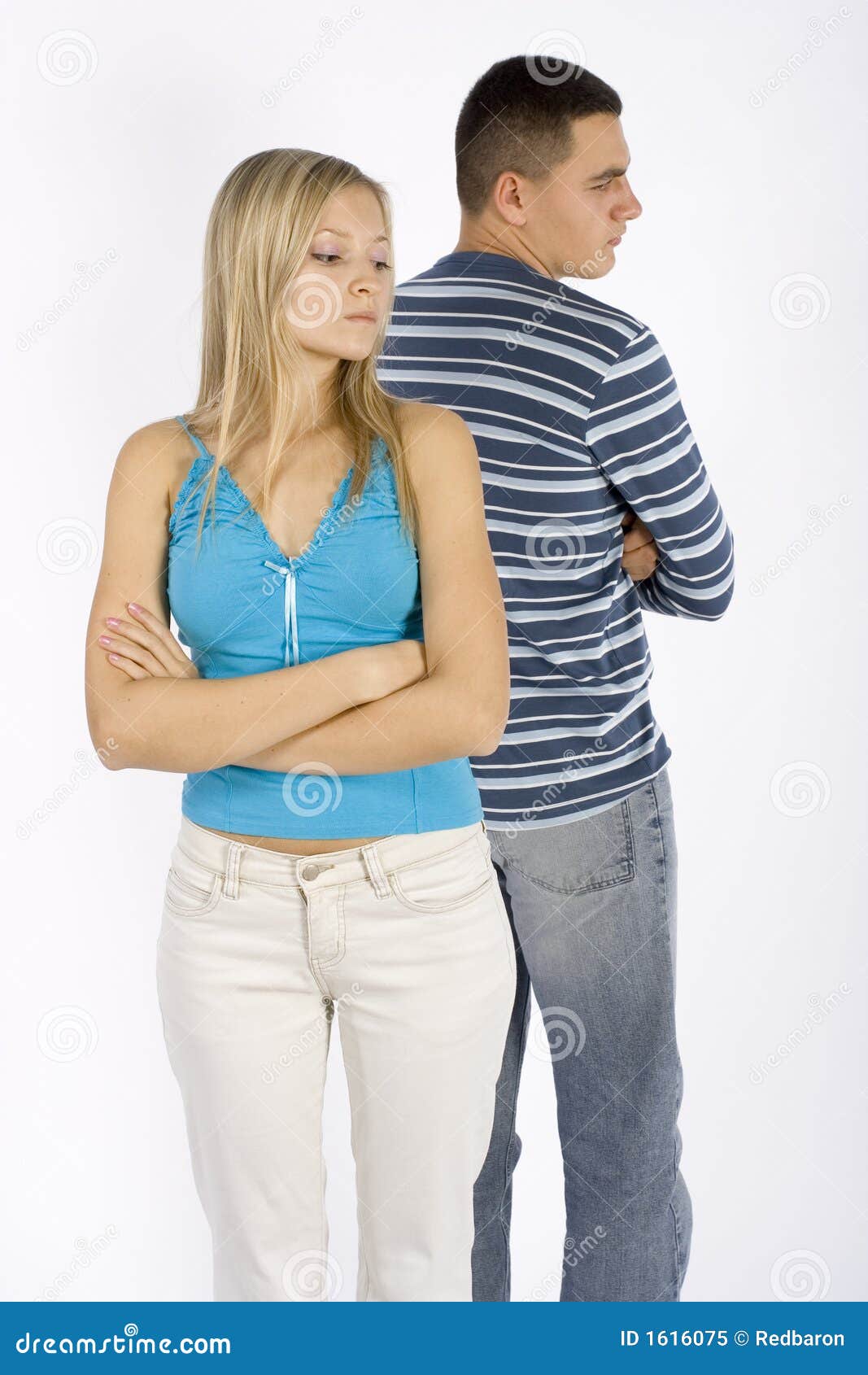 Offended young couple stock image. Image of attract, beauty - 1616075