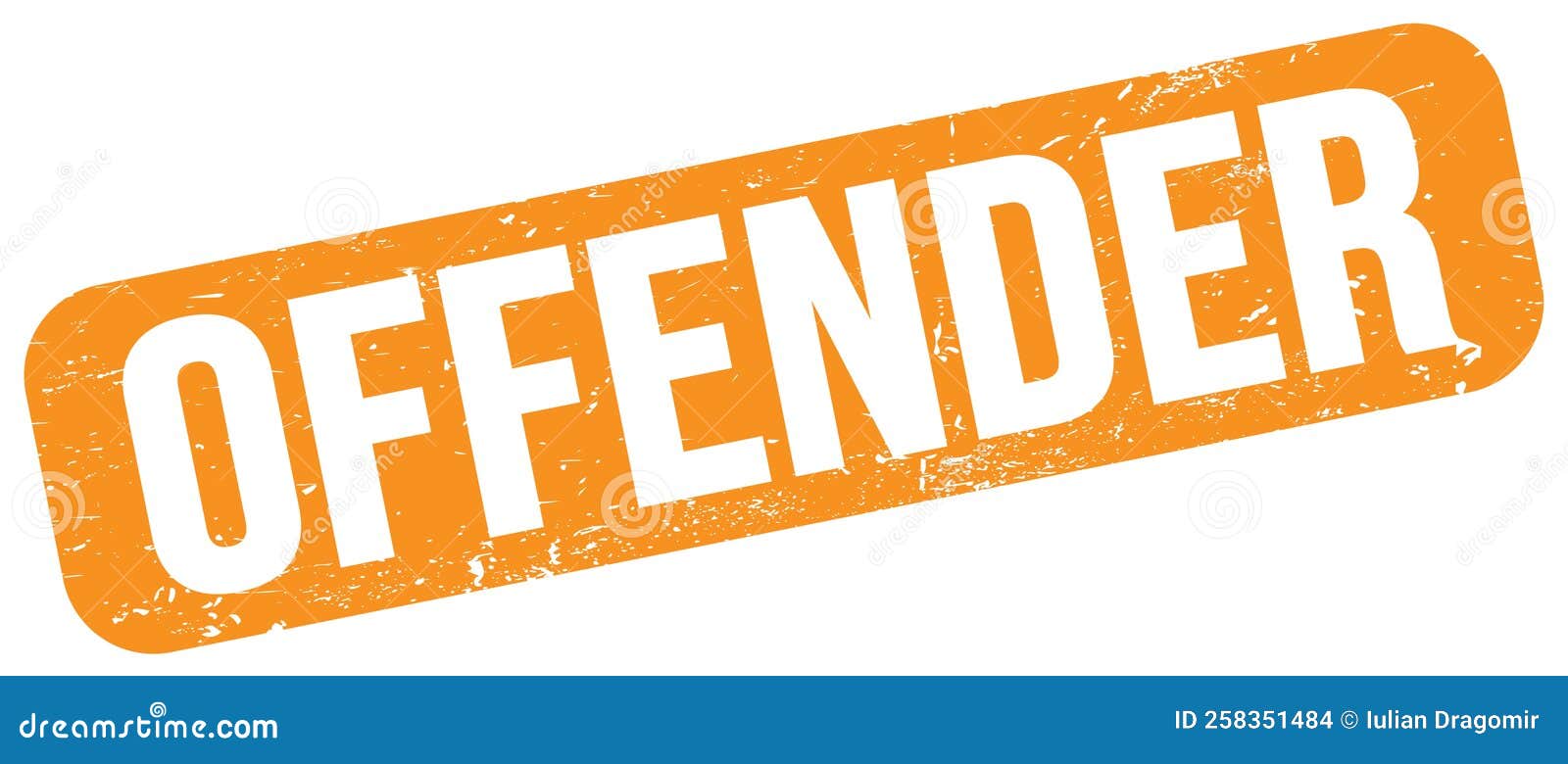OFFENDER Text on Orange Grungy Stamp Sign Stock Illustration ...