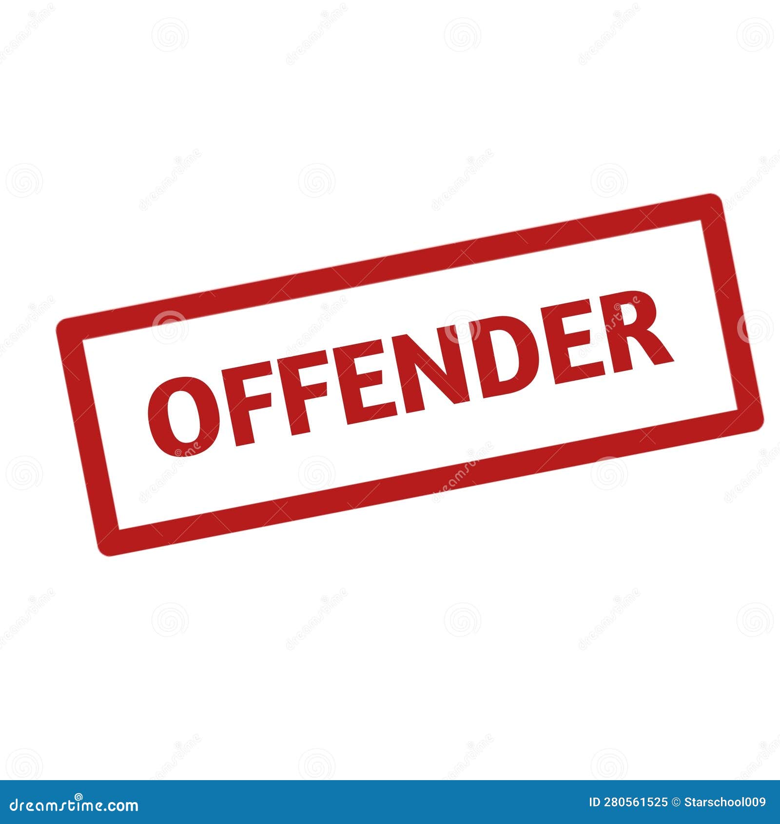 OFFENDER TEXT on WHITE stock illustration. Illustration of number ...