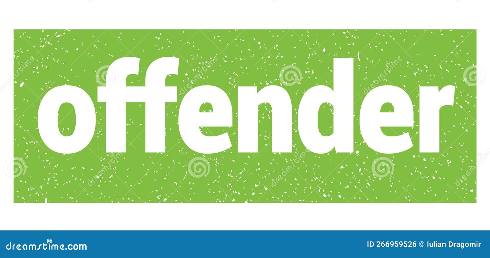 Offender Text Written on Green Stamp Sign Stock Illustration ...