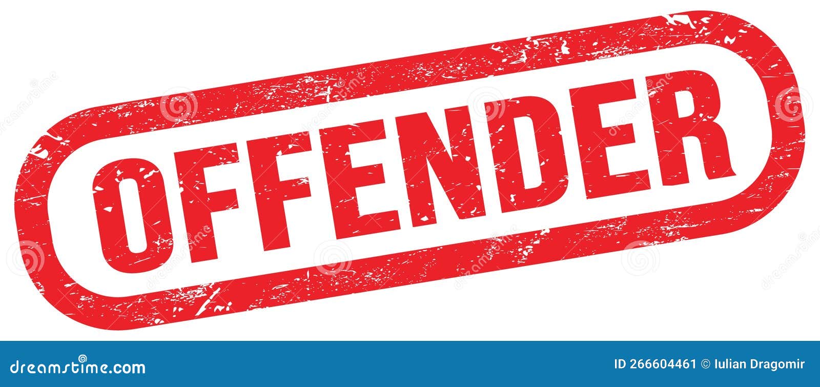 OFFENDER, Text Written on Red Stamp Sign Stock Illustration ...