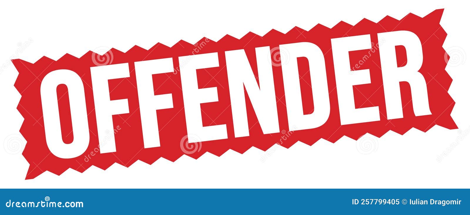 OFFENDER Text Written on Red Stamp Sign Stock Illustration ...
