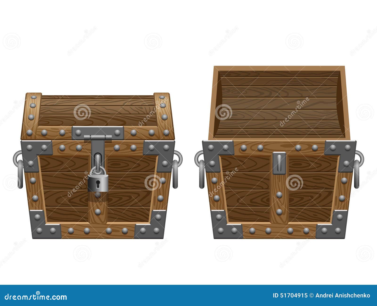 Offener Und Geschlossener Kasten Vektor Abbildung - Illustration von ...