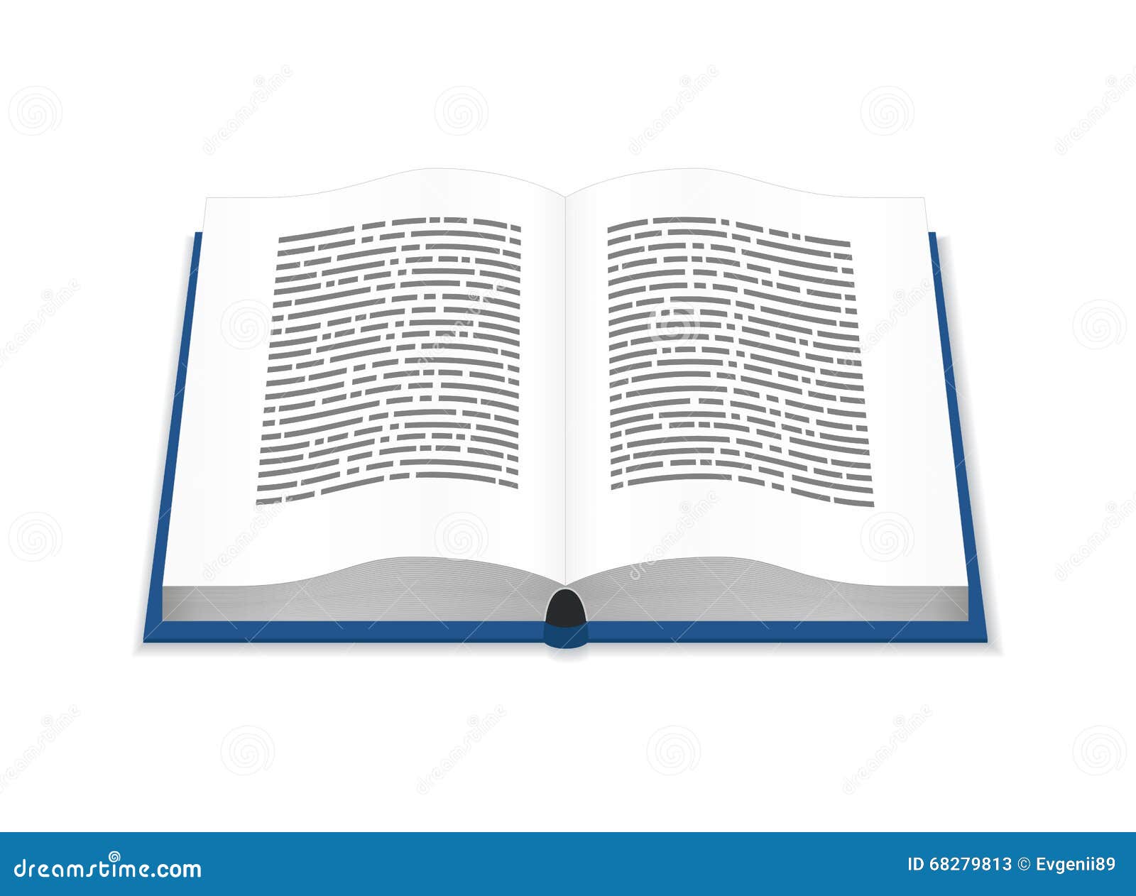 Offenes Buch Mit Text Auf Weiß Stock Abbildung - Illustration von ...