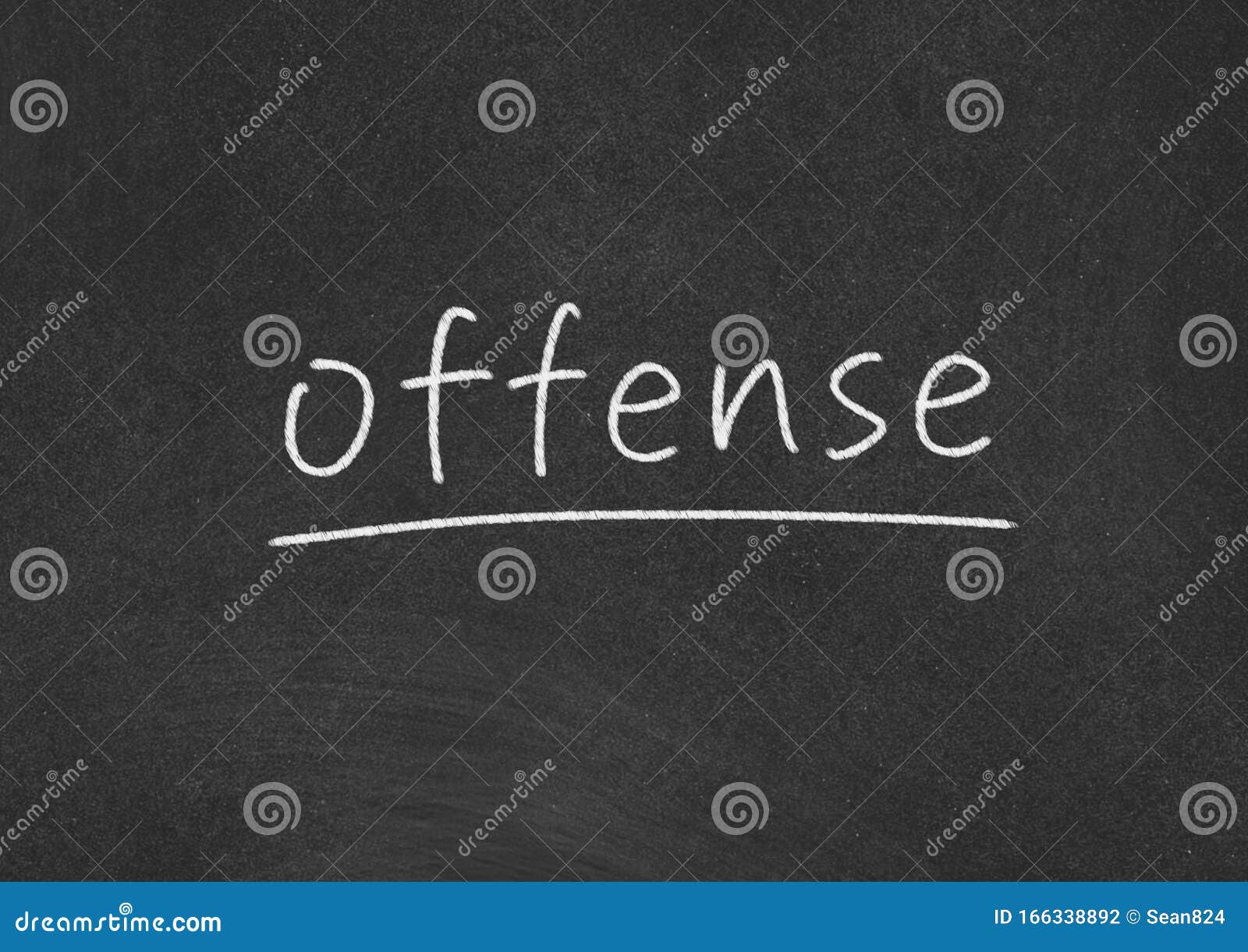 Offense stock photo. Image of chalk, word, abstract - 166338892