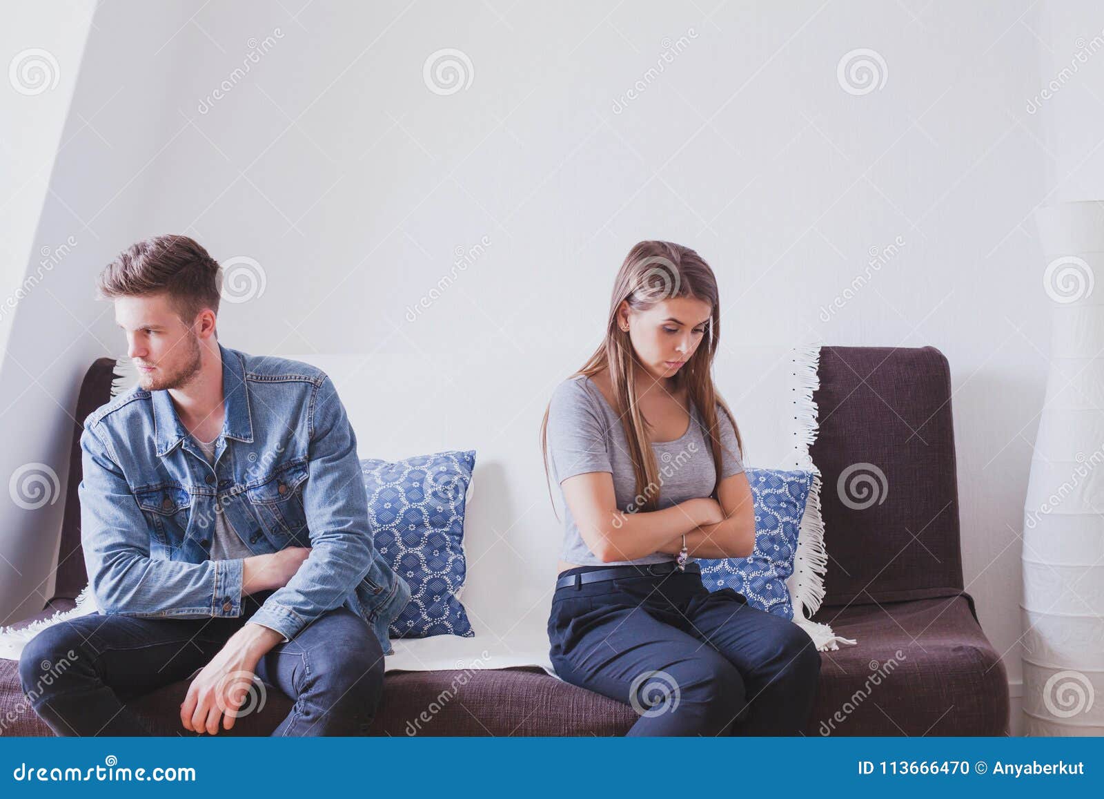 Offense, Young Family in Conflict, Man and Woman Angry Against Each ... Offense, Young Family in Conflict, Man and Woman Angry Against Each ...