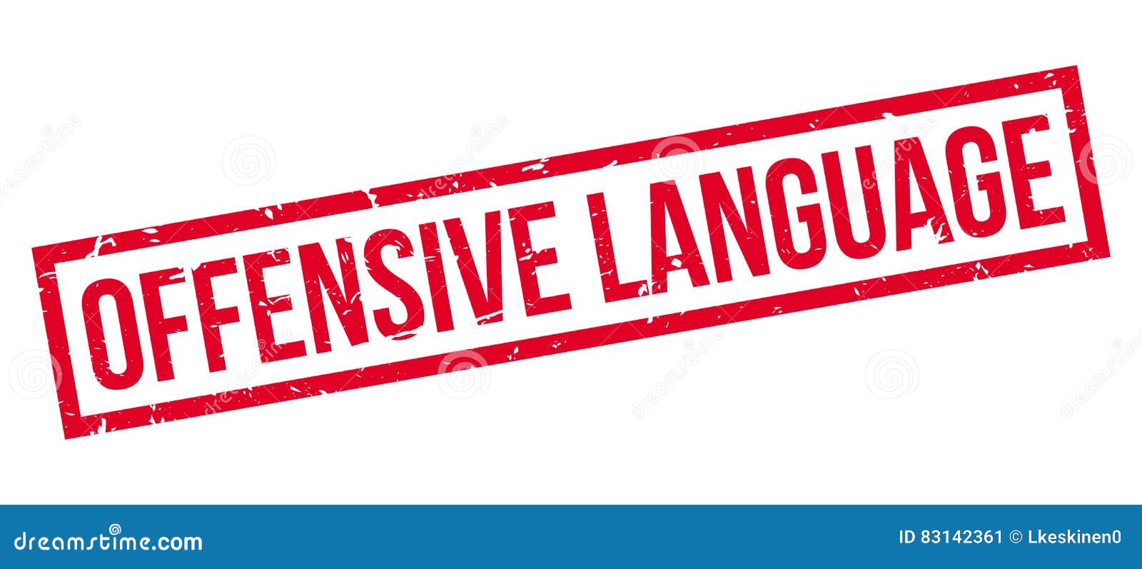 Offensive Language Rubber Stamp Stock Illustration - Illustration of ...