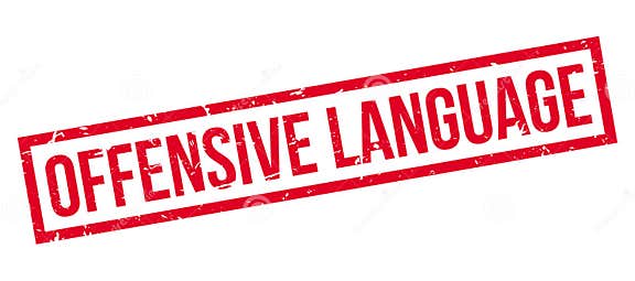Offensive Language Rubber Stamp Stock Illustration - Illustration of ...