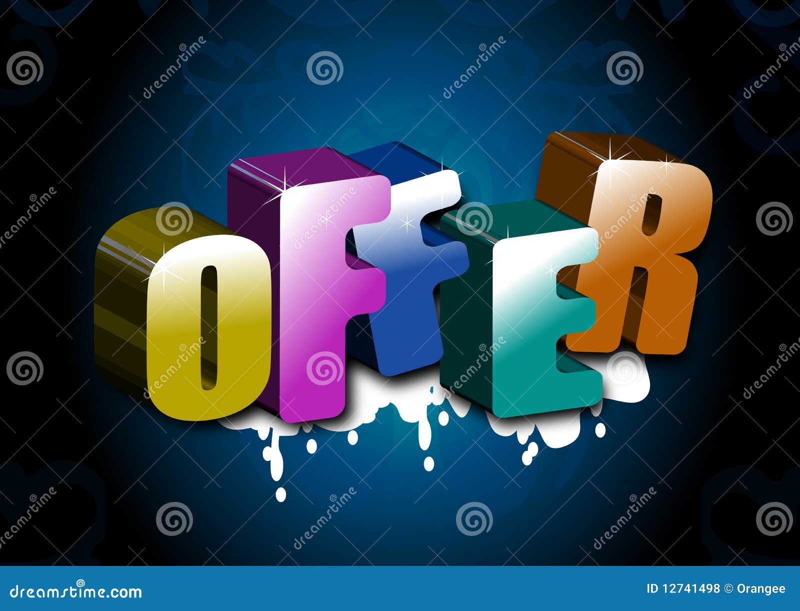 Offer Colorful Illustration Stock Vector - Illustration of graphics ...