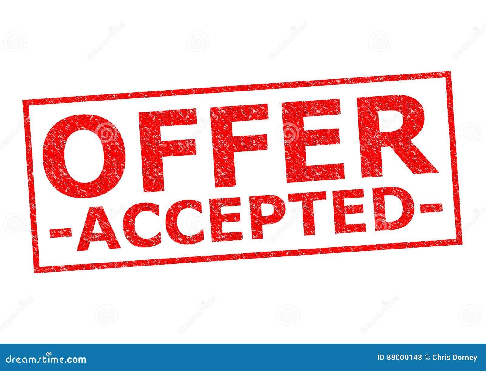OFFER ACCEPTED stock illustration. Illustration of offer - 88000148