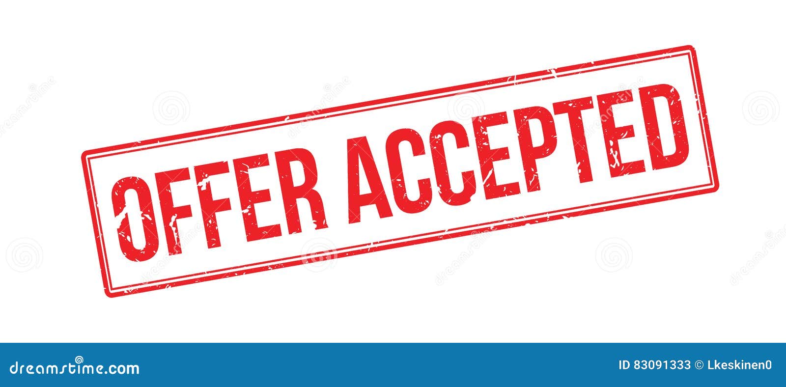 Offer Accepted Rubber Stamp Stock Illustration - Illustration of barter ...