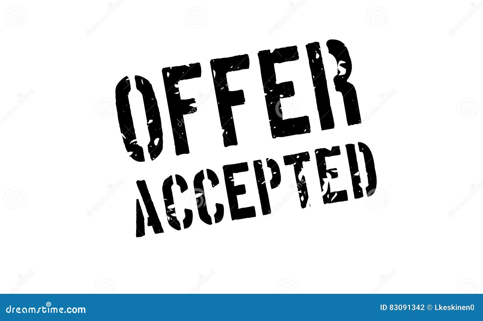 Offer Accepted Rubber Stamp Stock Illustration - Illustration of okay ...