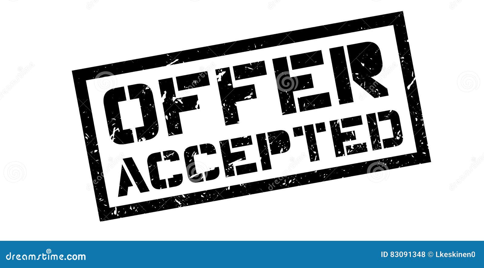 Offer Accepted Rubber Stamp Stock Illustration - Illustration of ...