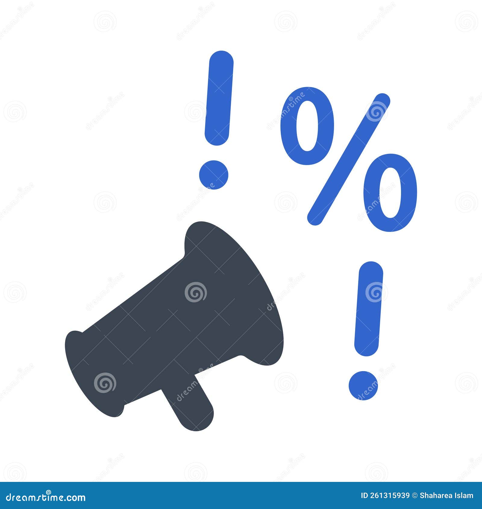 Offer announcement icon stock vector. Illustration of offer - 261315939