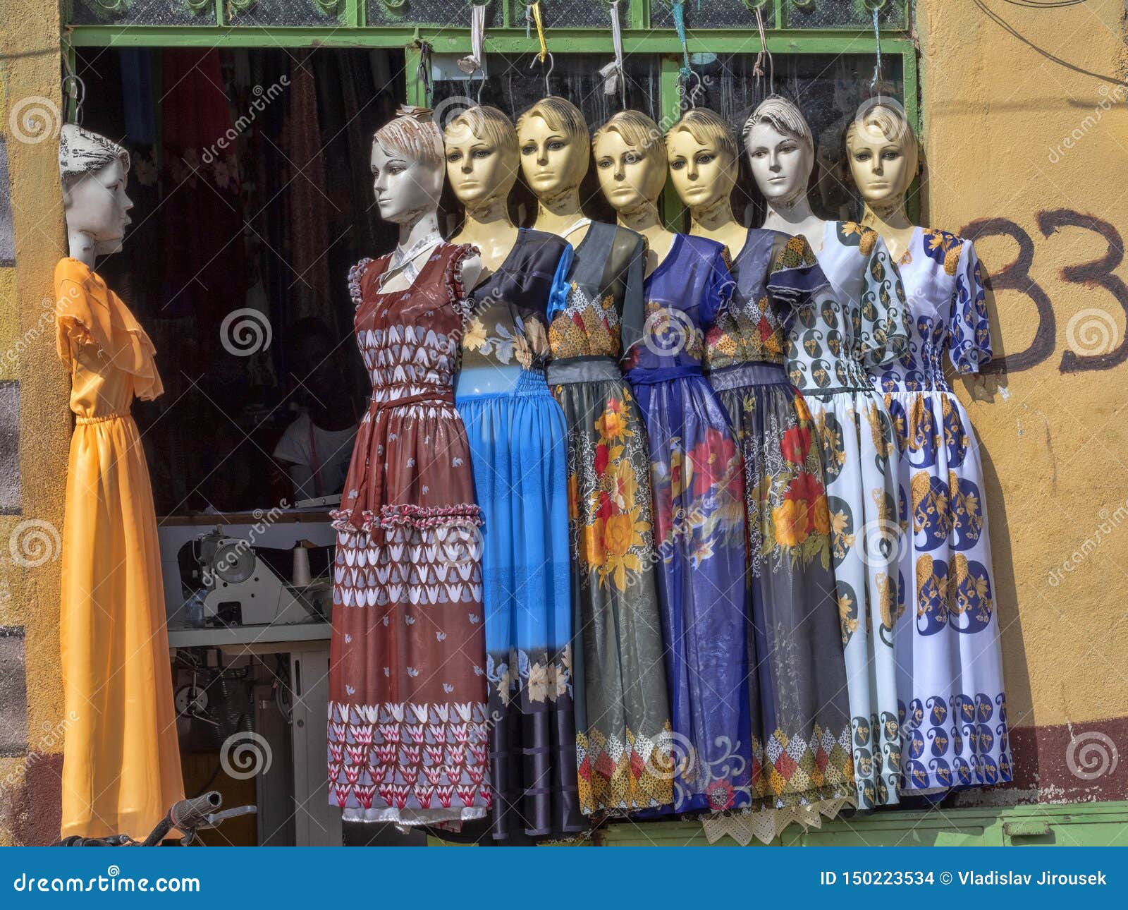 Offer Clothes in Small Shops in Axum, Ethiopia Stock Photo - Image of ...
