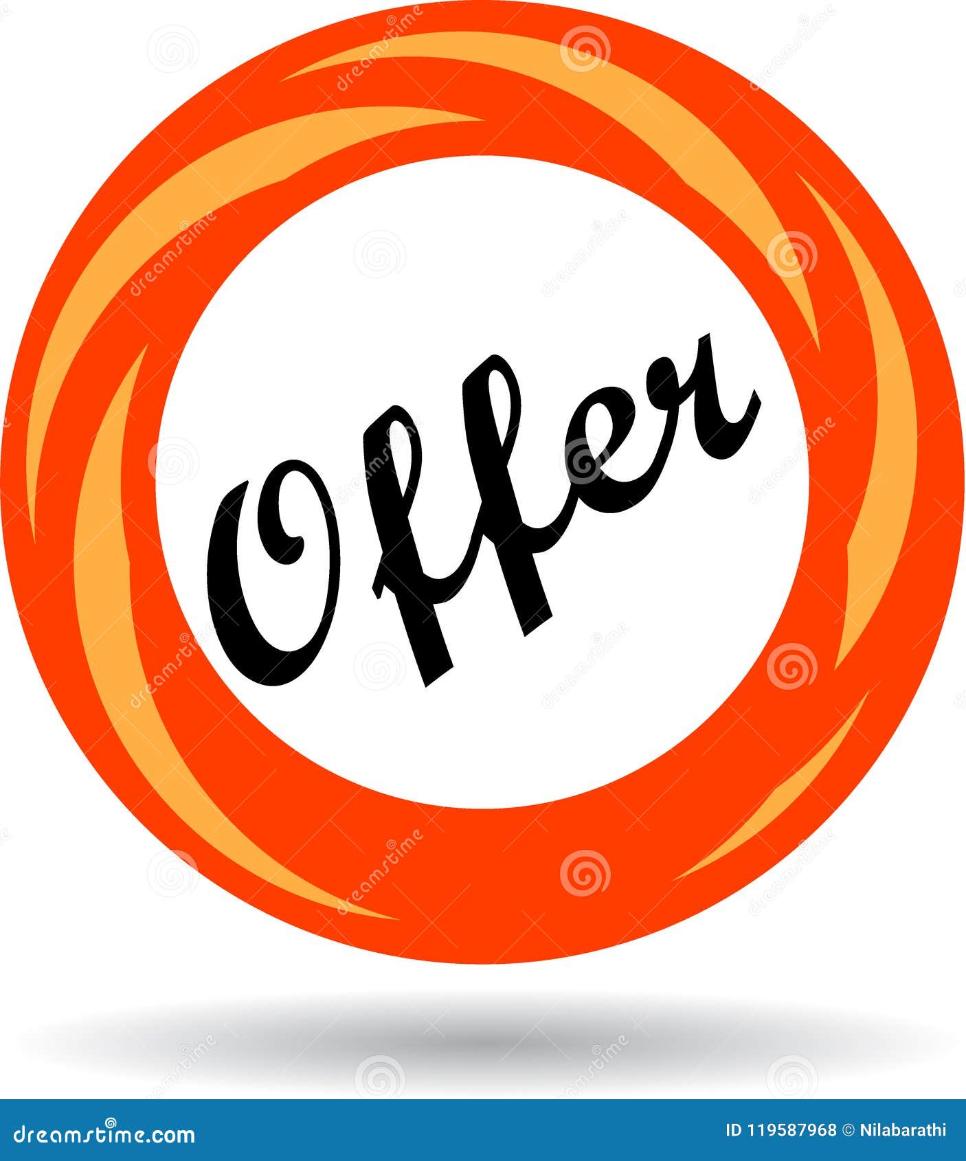 Offer colorful icon stock illustration. Illustration of advertisement ...