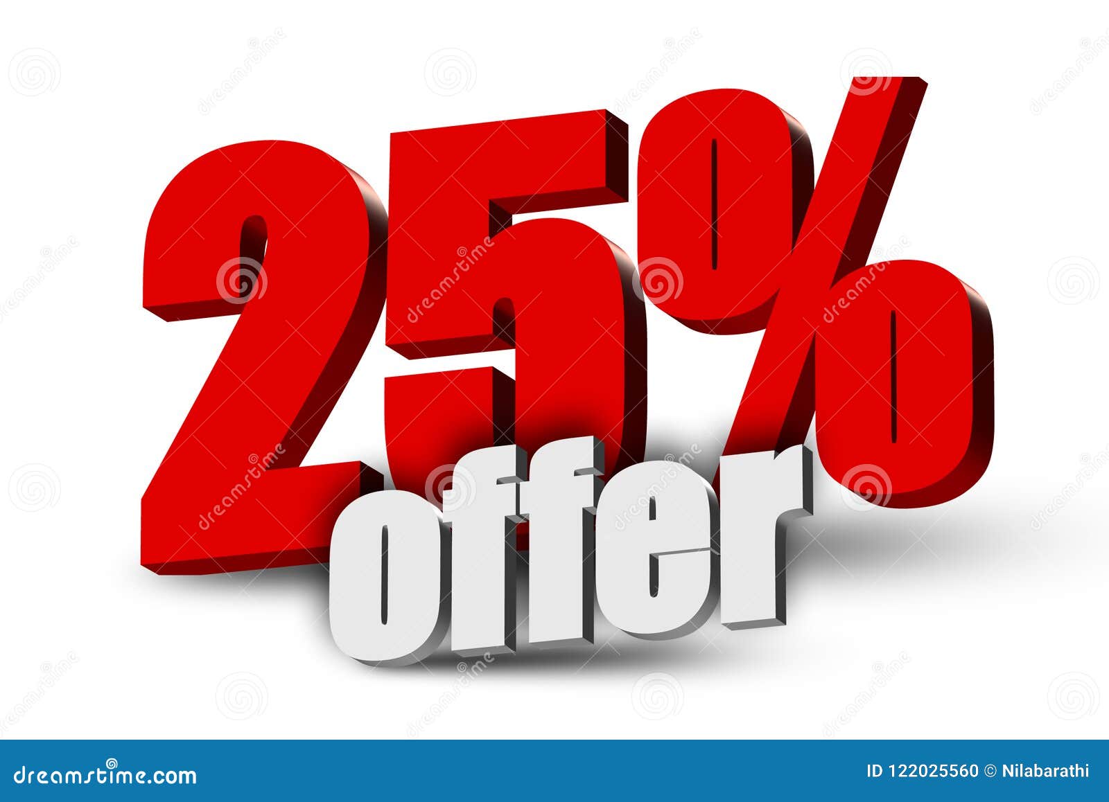 25 offer 3d text stock illustration. Illustration of generated - 122025560