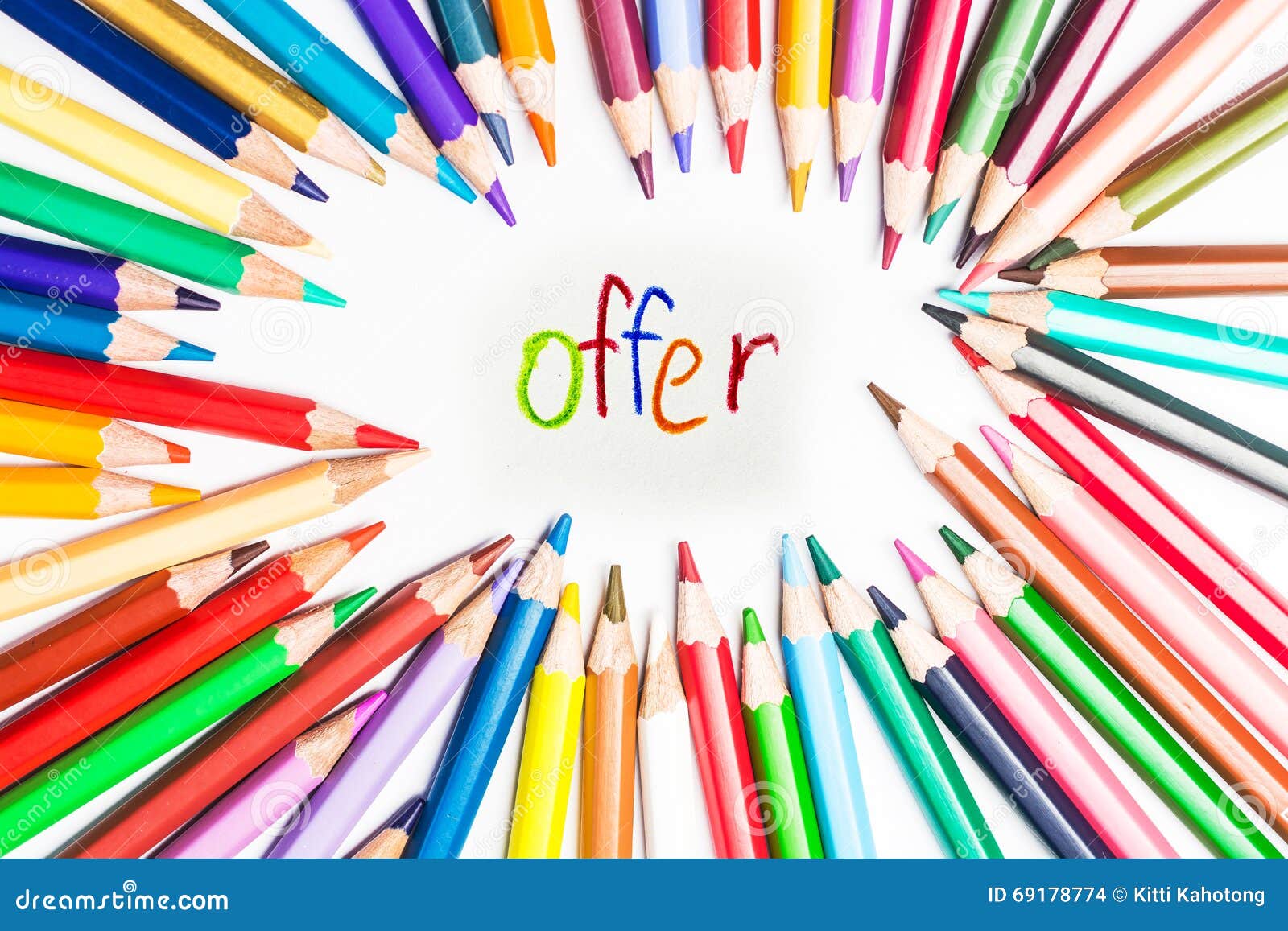Offer, Drawing by Colour Pencils Stock Photo - Image of drawing, offer ...