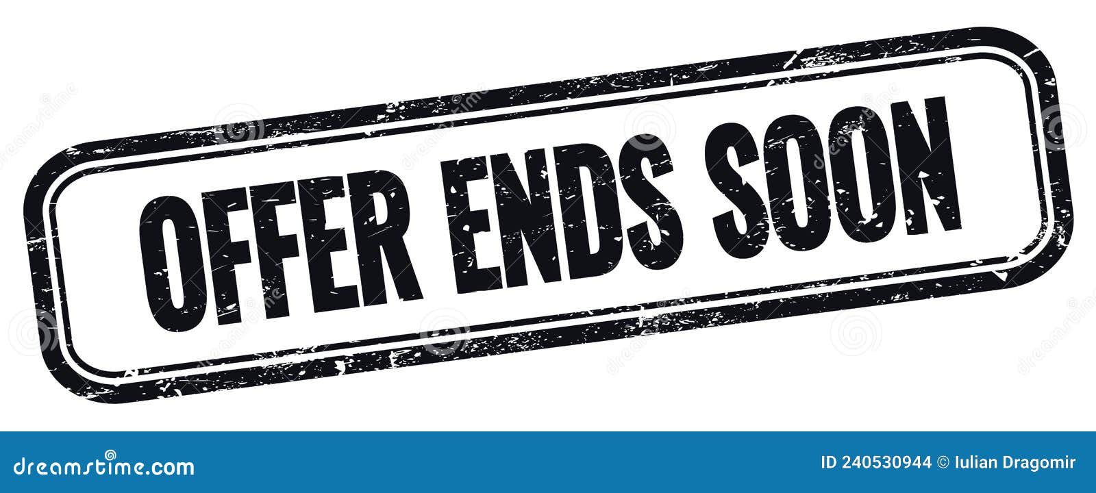 OFFER ENDS SOON Text on Black Grungy Vintage Stamp Stock Illustration ...