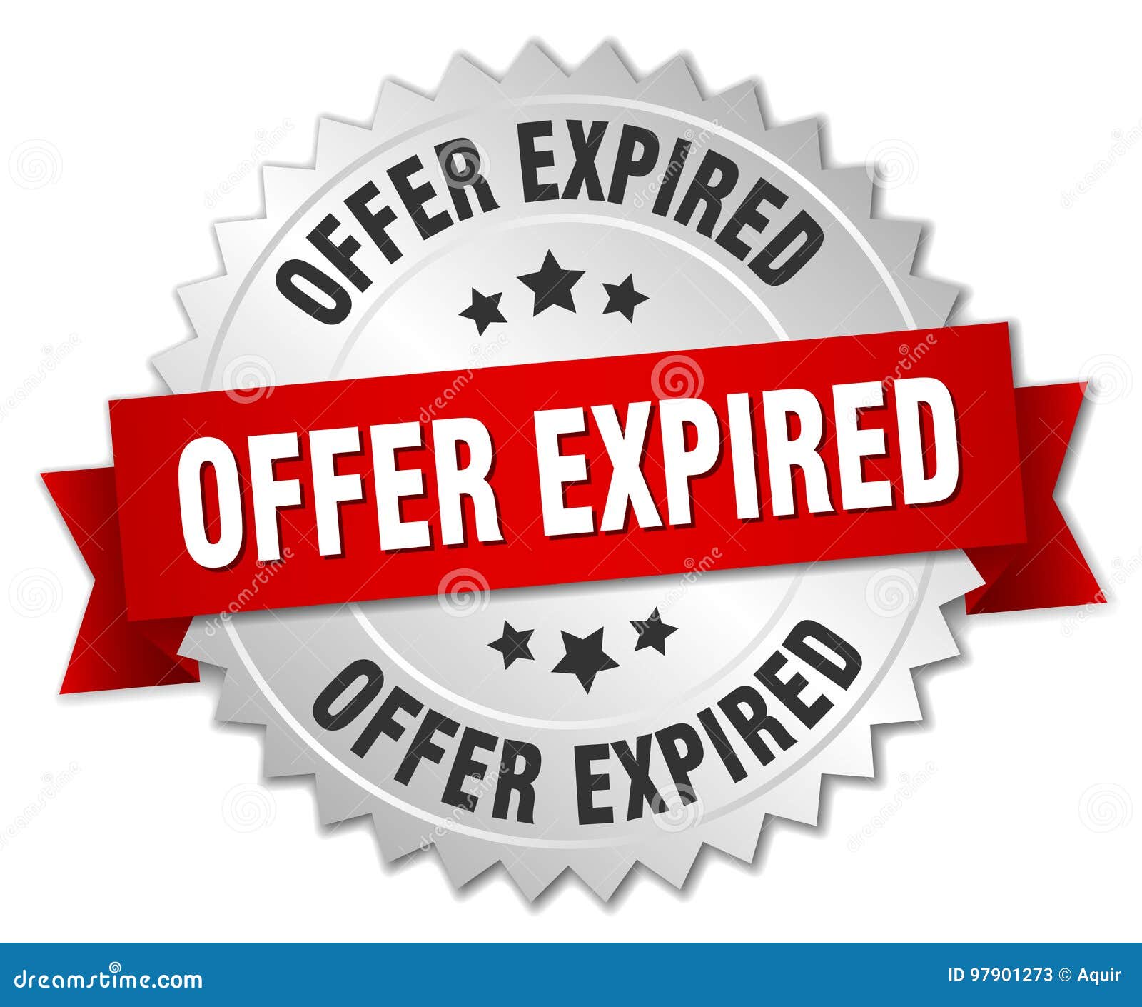 Offer expired badge stock vector. Illustration of expired - 97901273