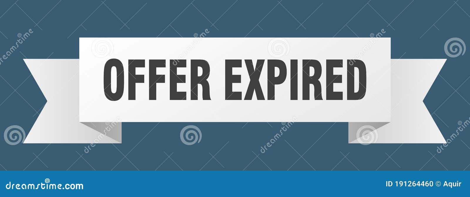 Offer expired ribbon. stock vector. Illustration of ribbon - 191264460