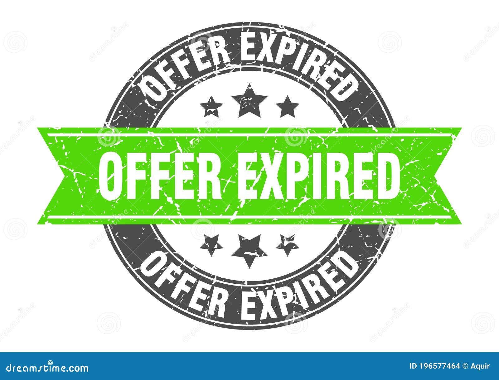 Offer Expired Band Sign. Offer Expired Grunge Stamp Set Cartoon Vector ...