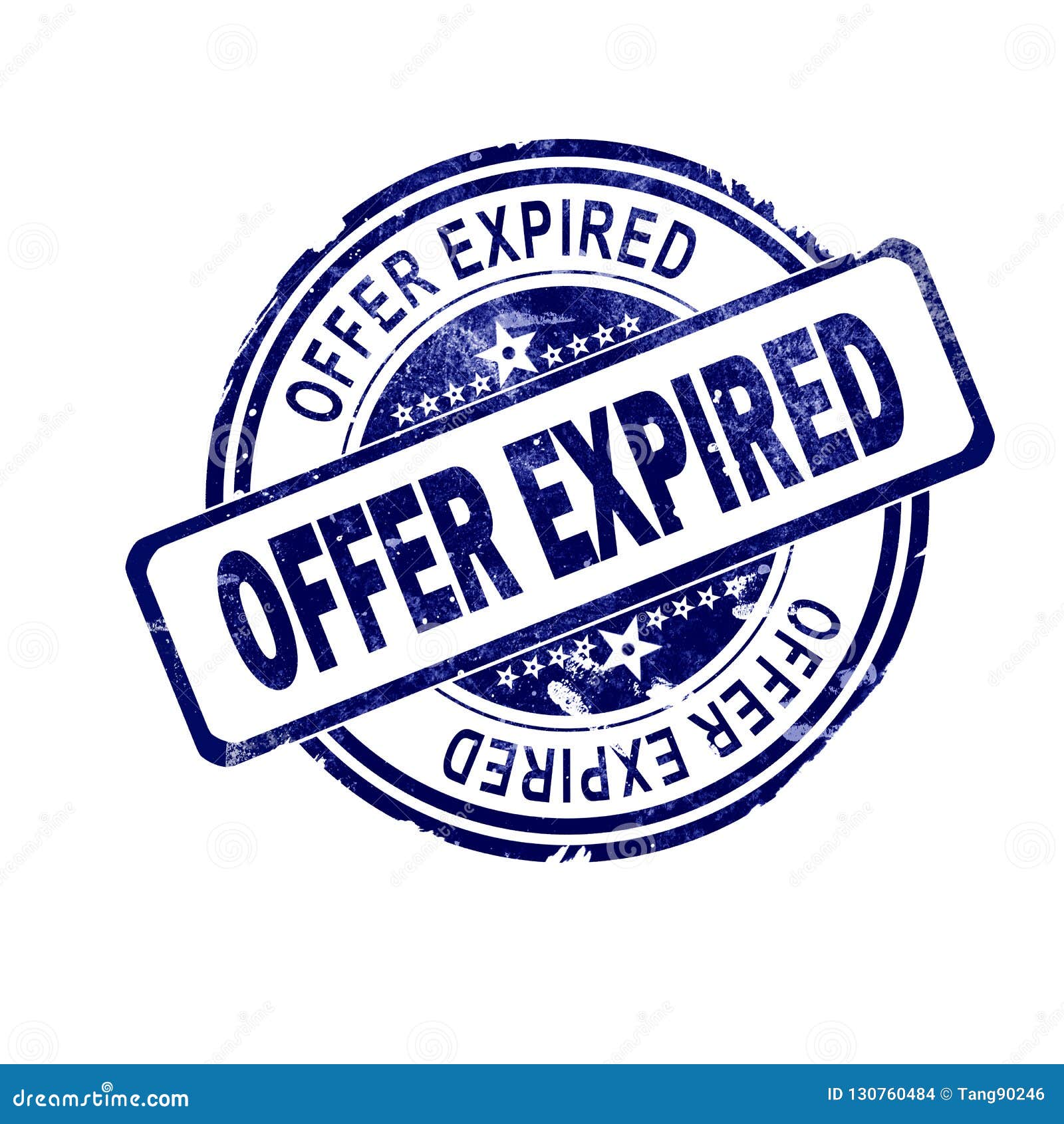 Offer Expired Word with Blue Round Stamp Stock Illustration ...